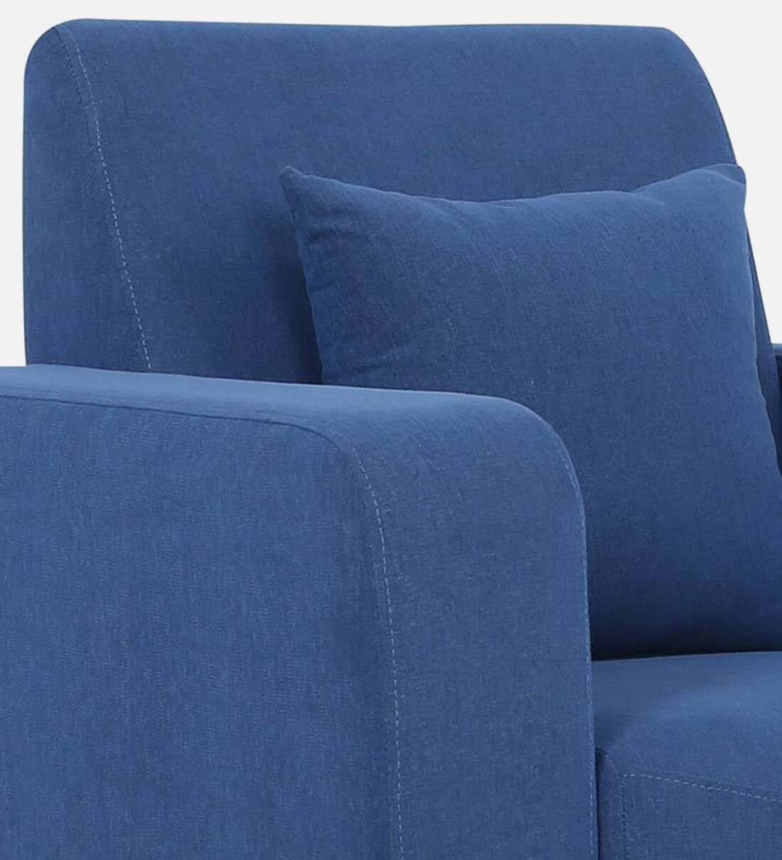 Buy Alba Fabric 1 Seater Sofa In Denim Blue Colour By Woodsworth Online ...