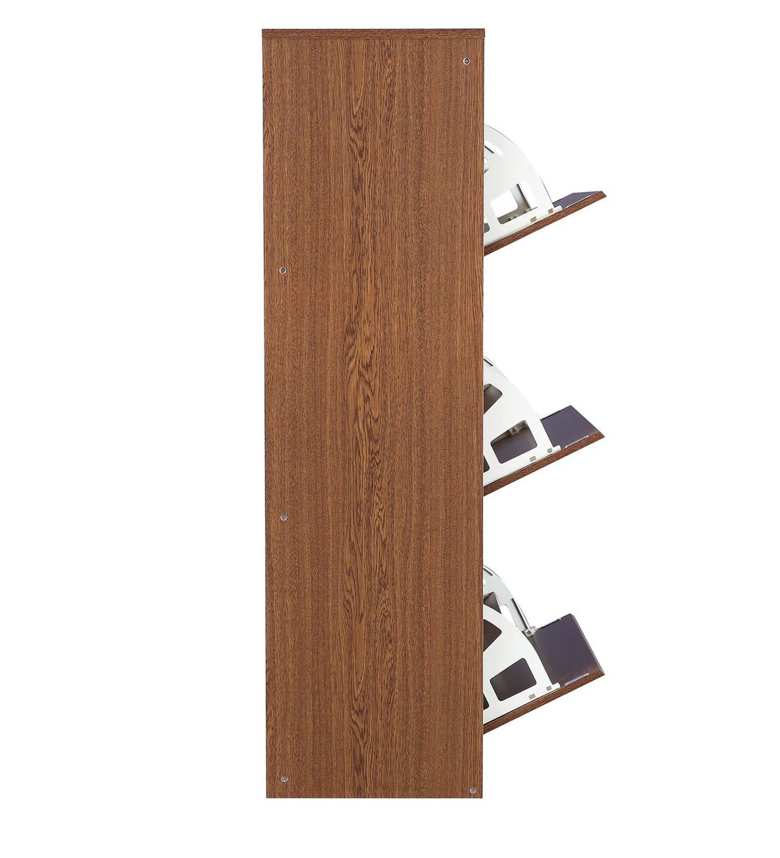 Buy Alder 3 Tier Tilt Out Shoe Rack in Walnut Finish by HomeTown Online ...