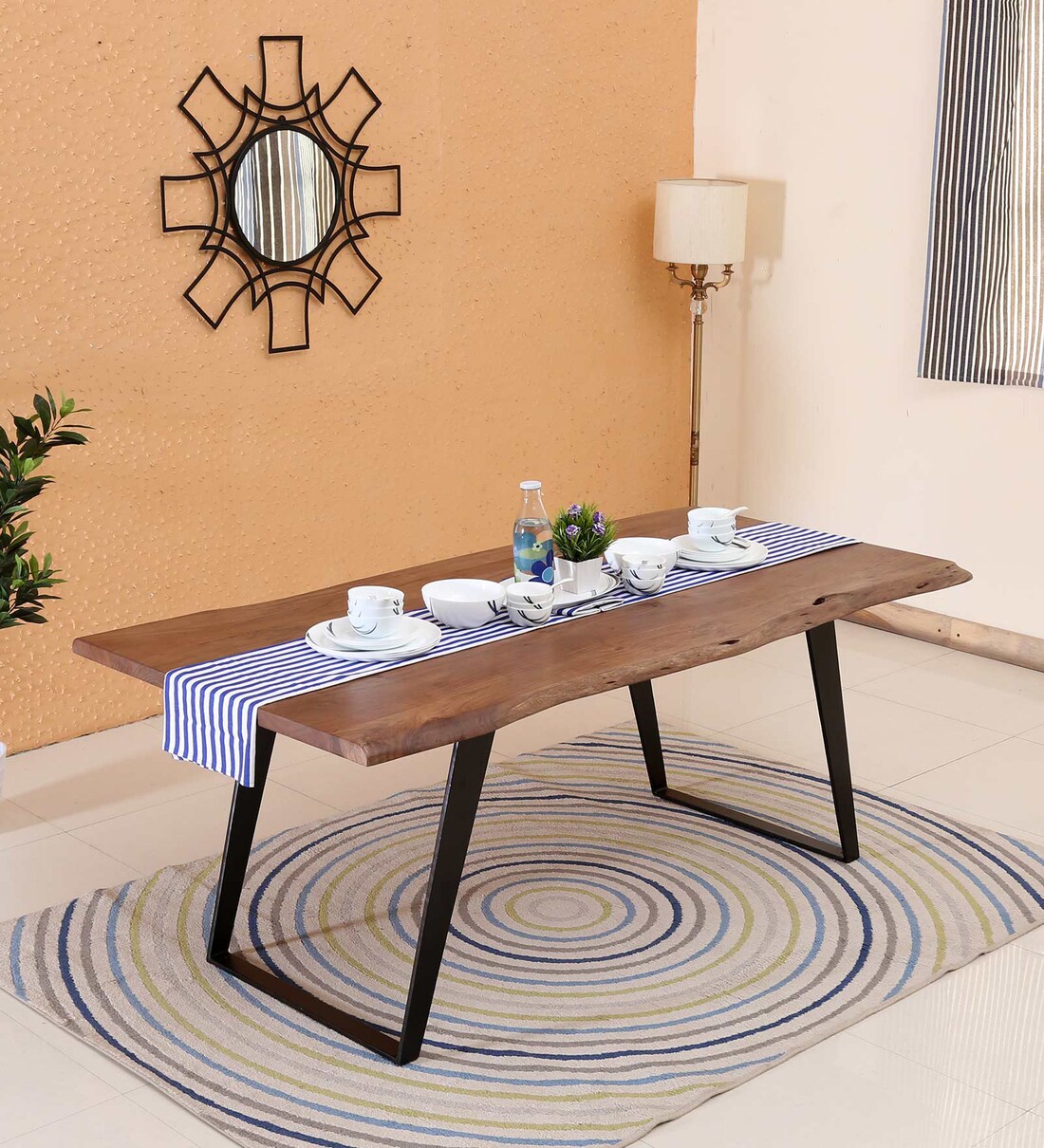 Buy Alesso 6 Seater Dining Table in Natural Acacia Finish at 8% OFF by ...