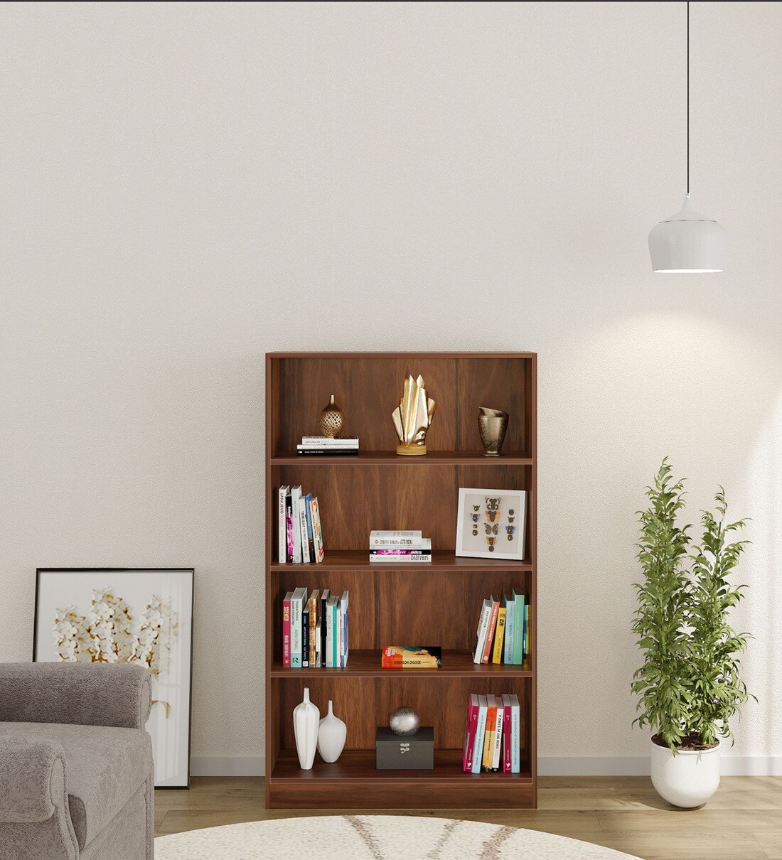 Buy Alex Bookshelf In Brown Maple Colour at 31% OFF by bluewud | Pepperfry