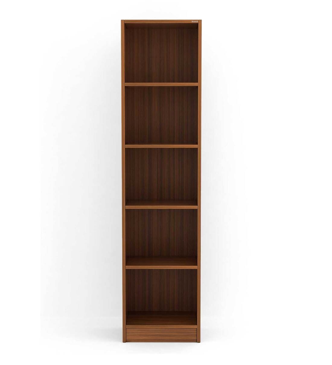 Buy Alex Book Shelf In Walnut Finish with 5 Tier By Bluewud Online ...