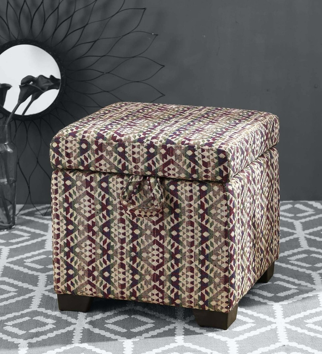 Buy Alex Ottoman In Multicolour Online - Ottomans - Ottomans ...