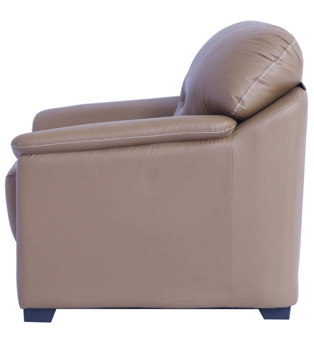 Buy Croma Leatherette 1 Seater Sofa in Tan Brown Colour by Muebles Casa ...
