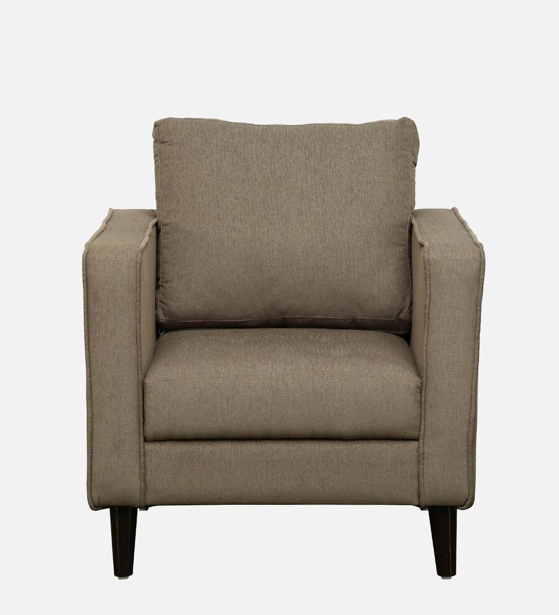 Buy Allison Fabric 1 Seater Sofa In Sandy Brown Colour By Casacraft ...