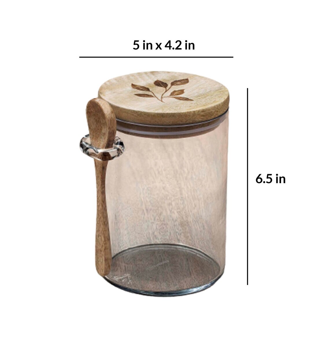 Buy Allora 1.1 Ltr Glass Jar Container by Ellementry Online - Jars and ...