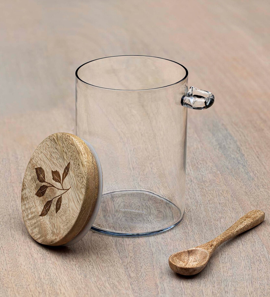 Buy Allora 1.1 Ltr Glass Jar Container by Ellementry Online - Jars and ...