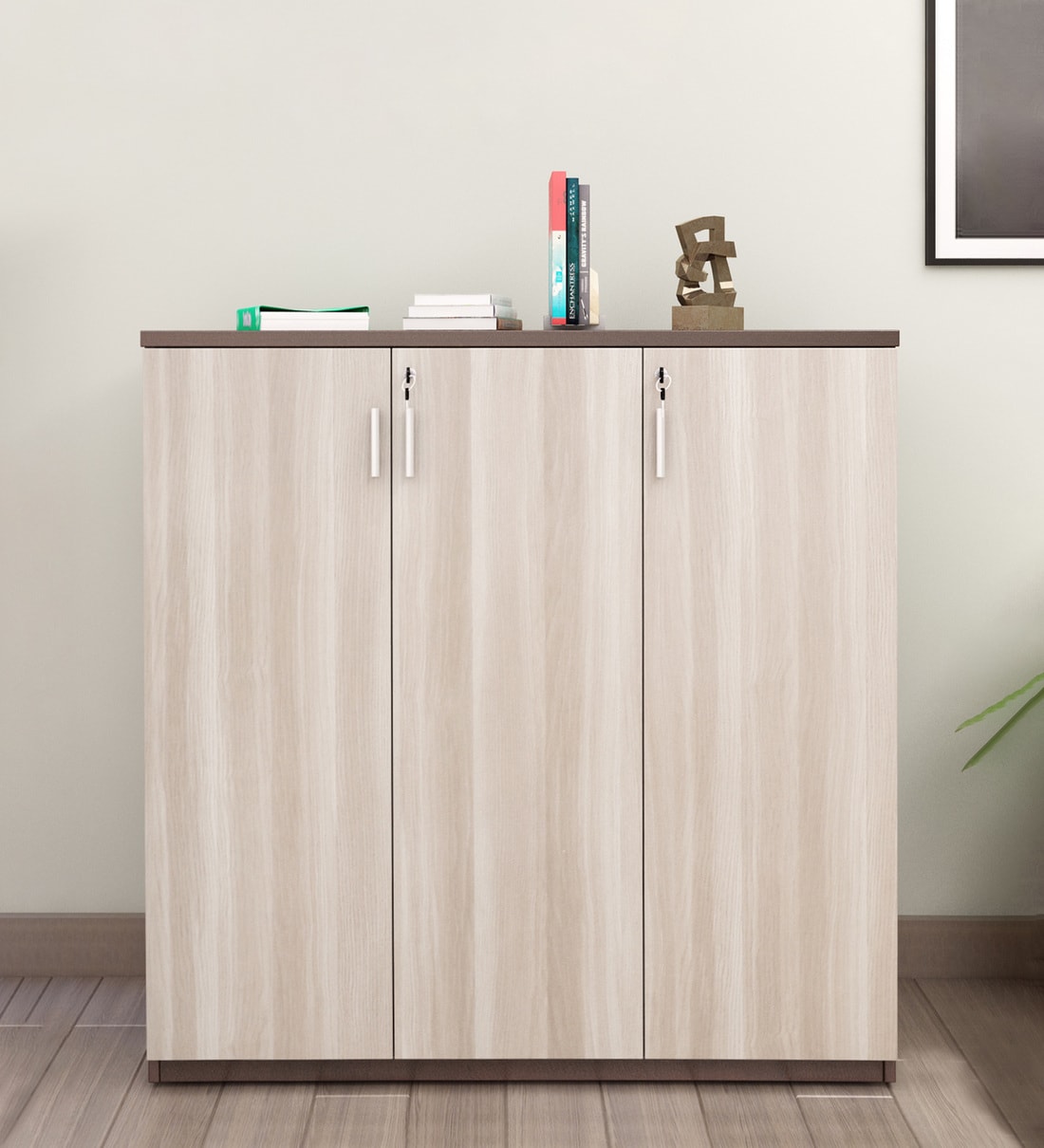 Buy Alston 3 Door Small File Cabinet In Balliness Pine & Cloud Ash ...