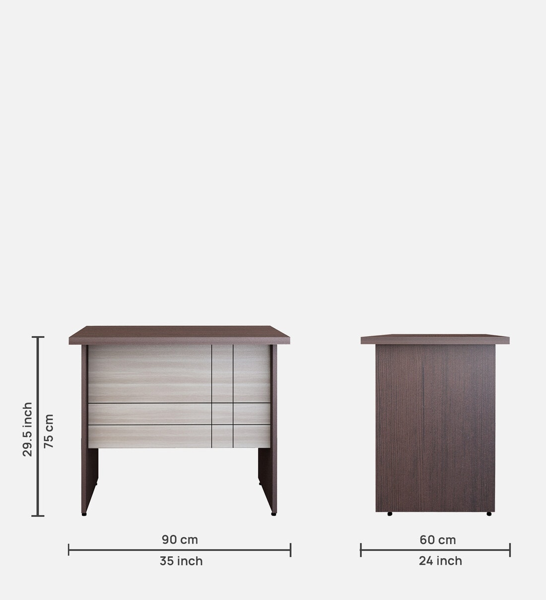 Buy Alston Work Station in Dark Balliness Pine & Cloud Ash Finish by ...