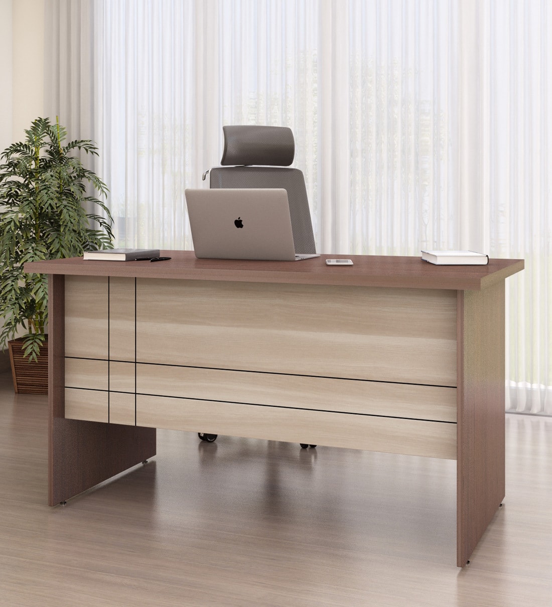 Buy Alston XL Work Station with Drawer in Balliness Pine & Cloud Ash ...