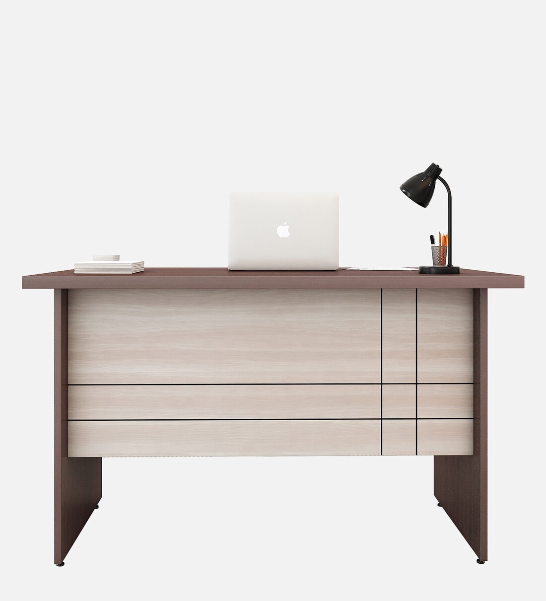 Buy Alston Small Work Station in Dark Balliness Pine & Cloud Ash Finish ...