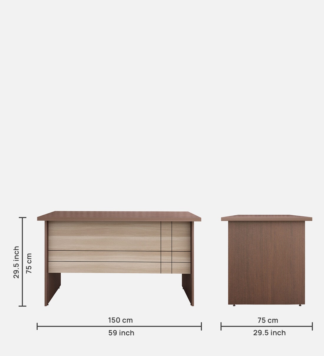 Buy Alston XL Work Station in Balliness Pine & Cloud Ash Finish by ...