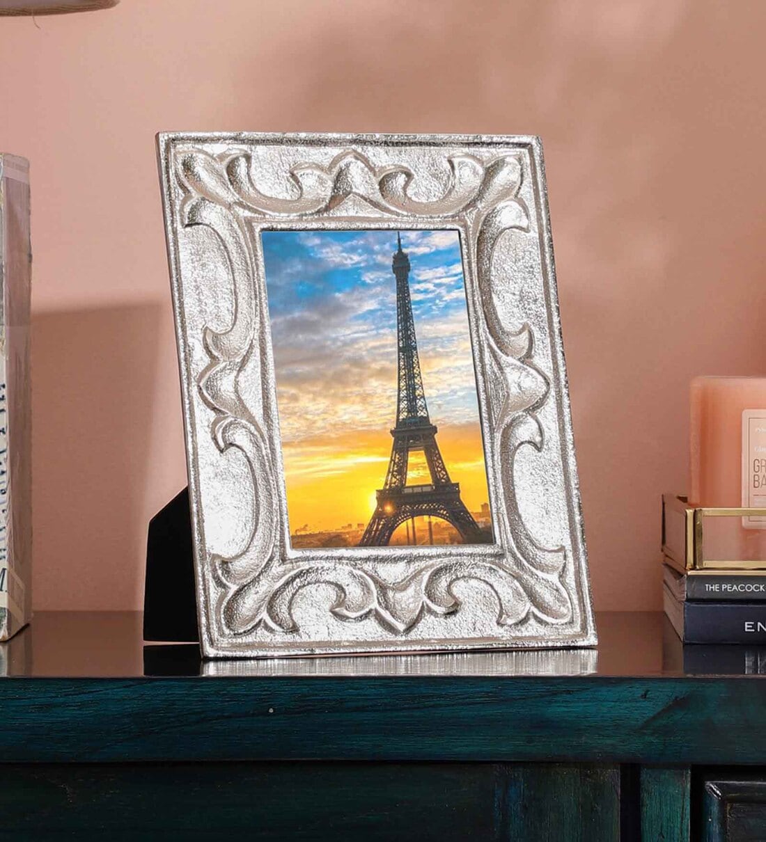 Buy Aluminium Leaf Pattern Silver Small Size Photo Frame at 10% OFF by ...