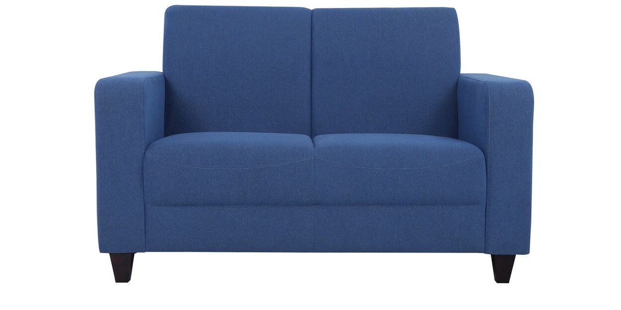Buy Alba Fabric 2 Seater Sofa In Denim Blue Colour By Woodsworth Online ...