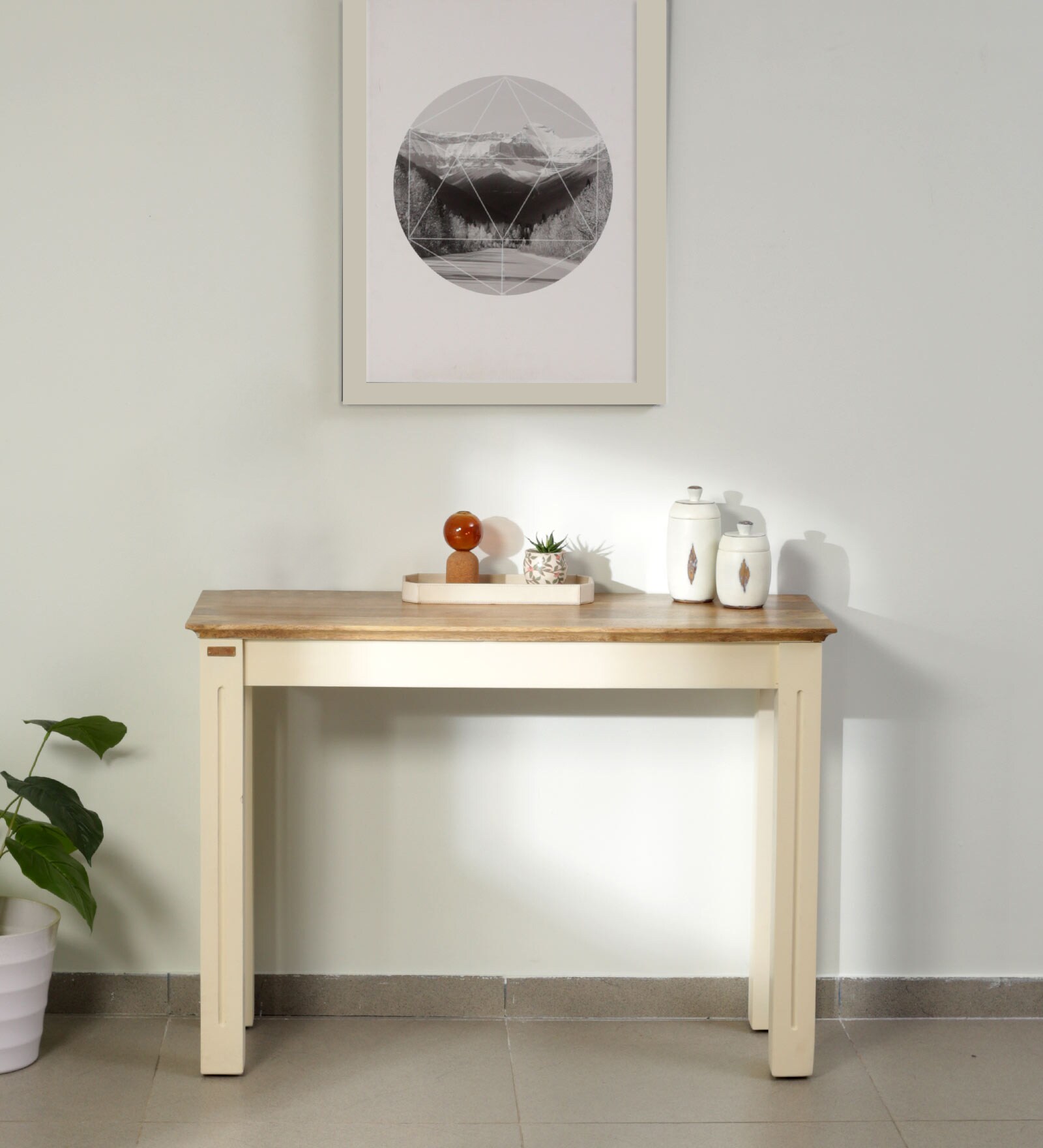 Buy Alabaster Solid Wood Console Table In Ivory Finish at 1% OFF by ...