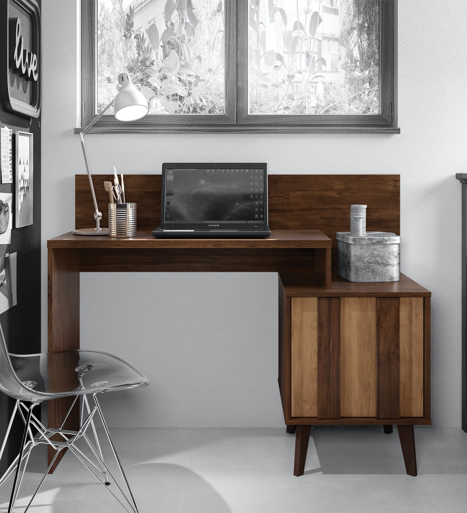 Buy Alberto Study Desk in Brown Finish - CasaCraft at 7% OFF by ...
