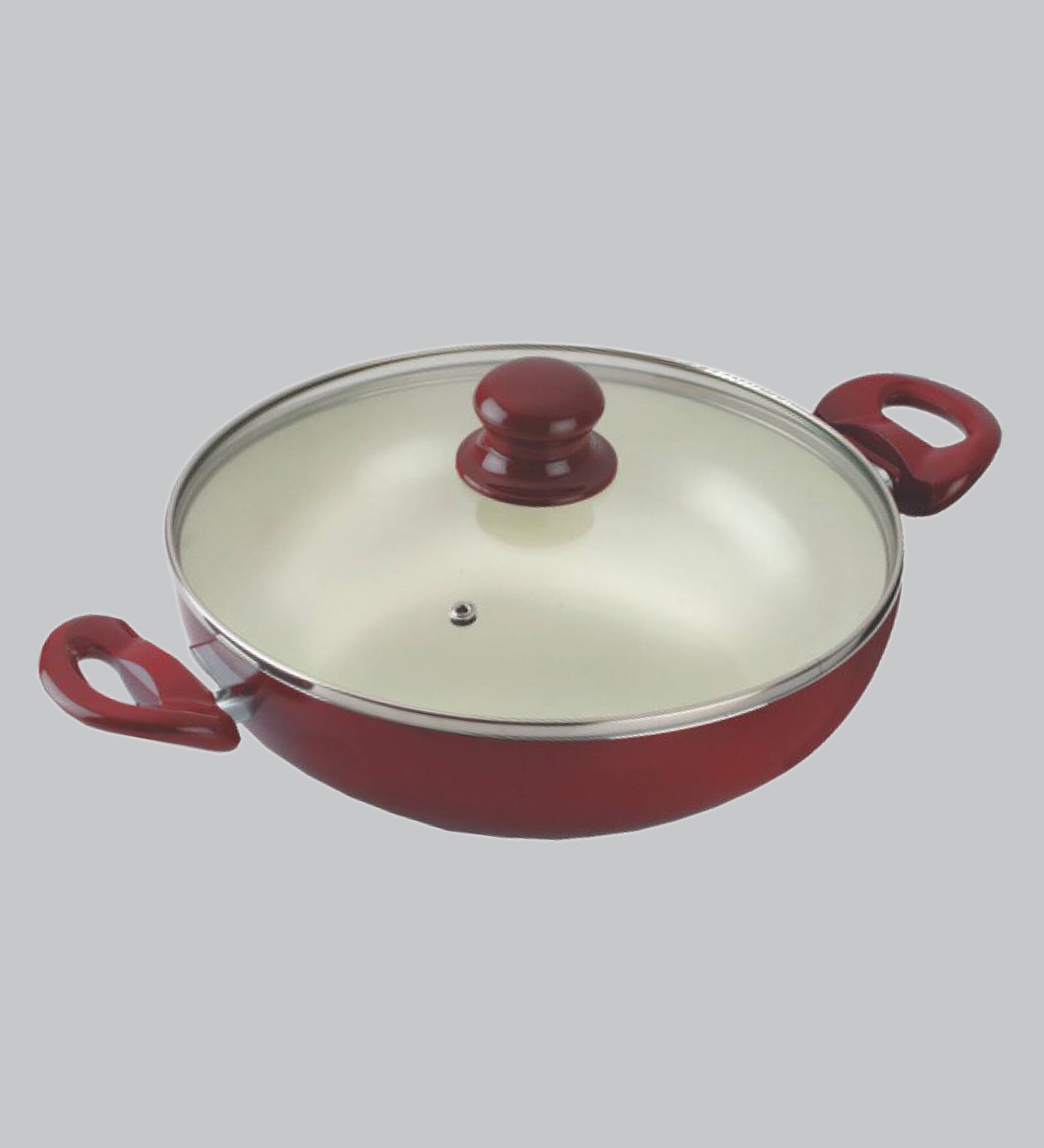 Buy Alda Ceramic Coated Wok Pan with Glass Lid,10.2 Inch Online ...