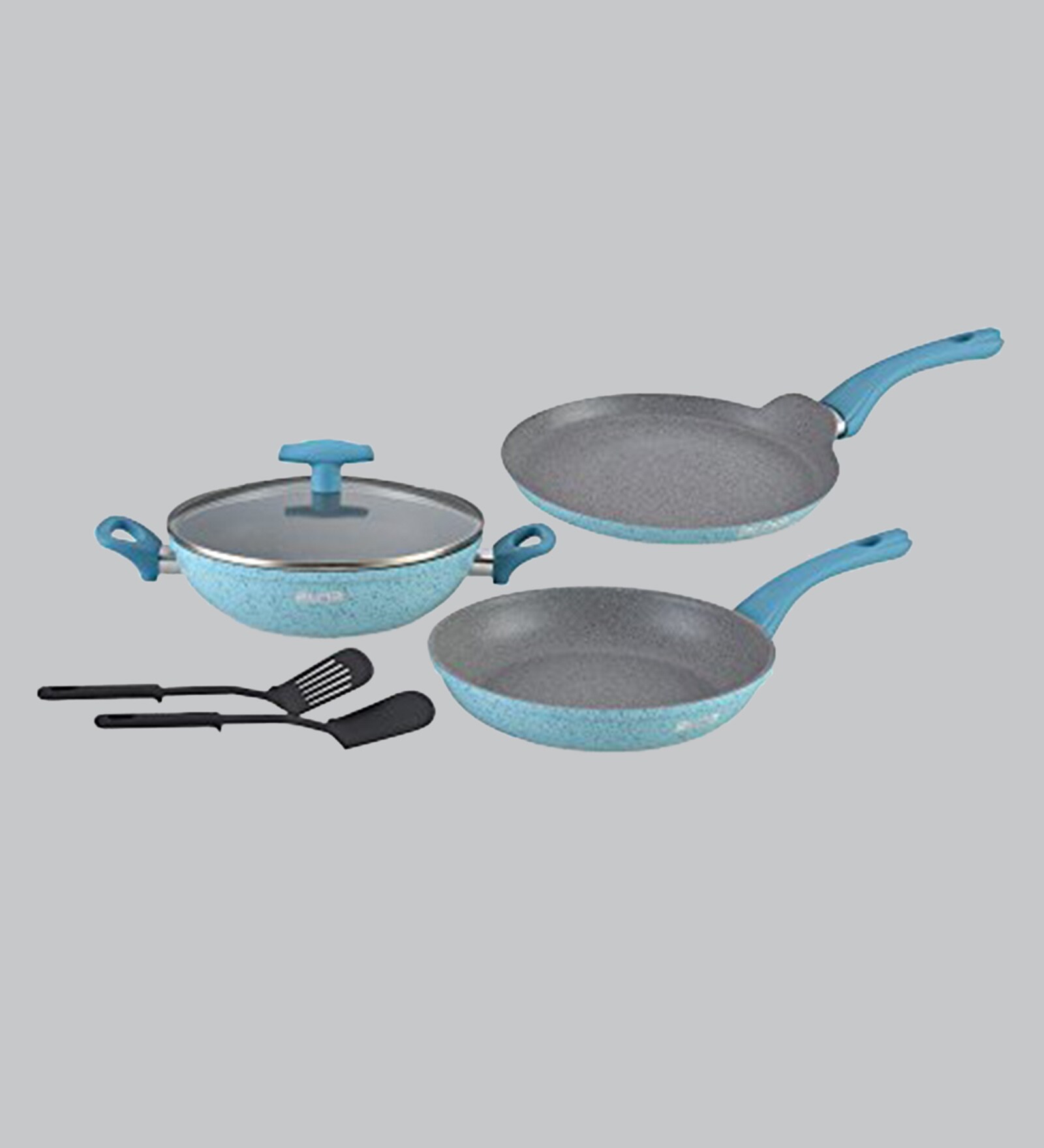 Buy Aluminium Non-Stick Cookware with Lid -Set of 5 with 1 Glass lid By ...