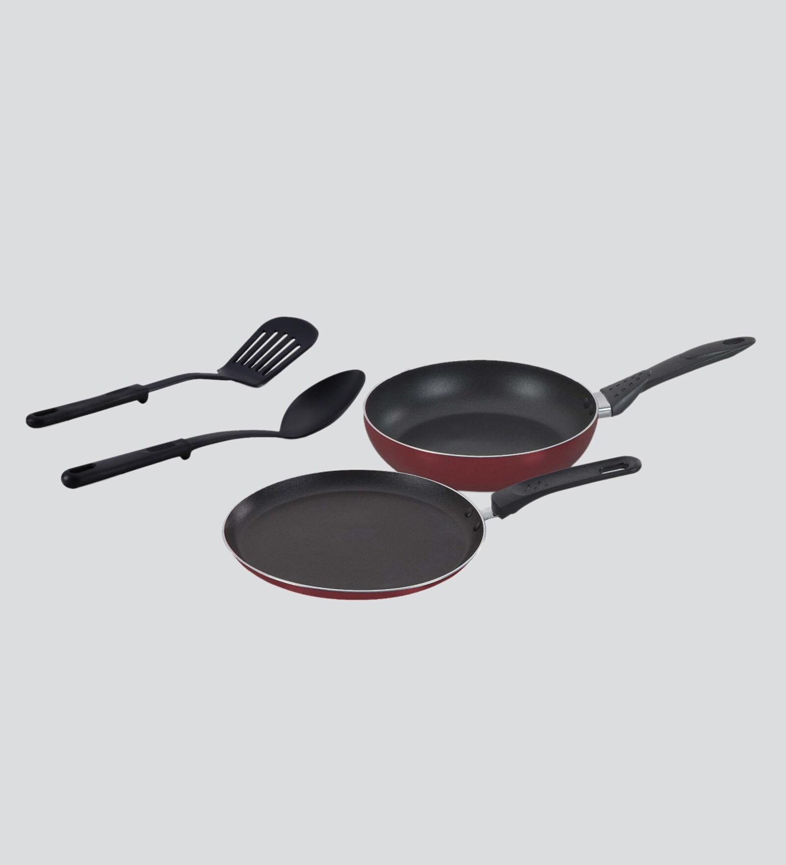 Buy Aluminium Non-Stick Cookware -Set of 4 By Alda Online - Cookware ...