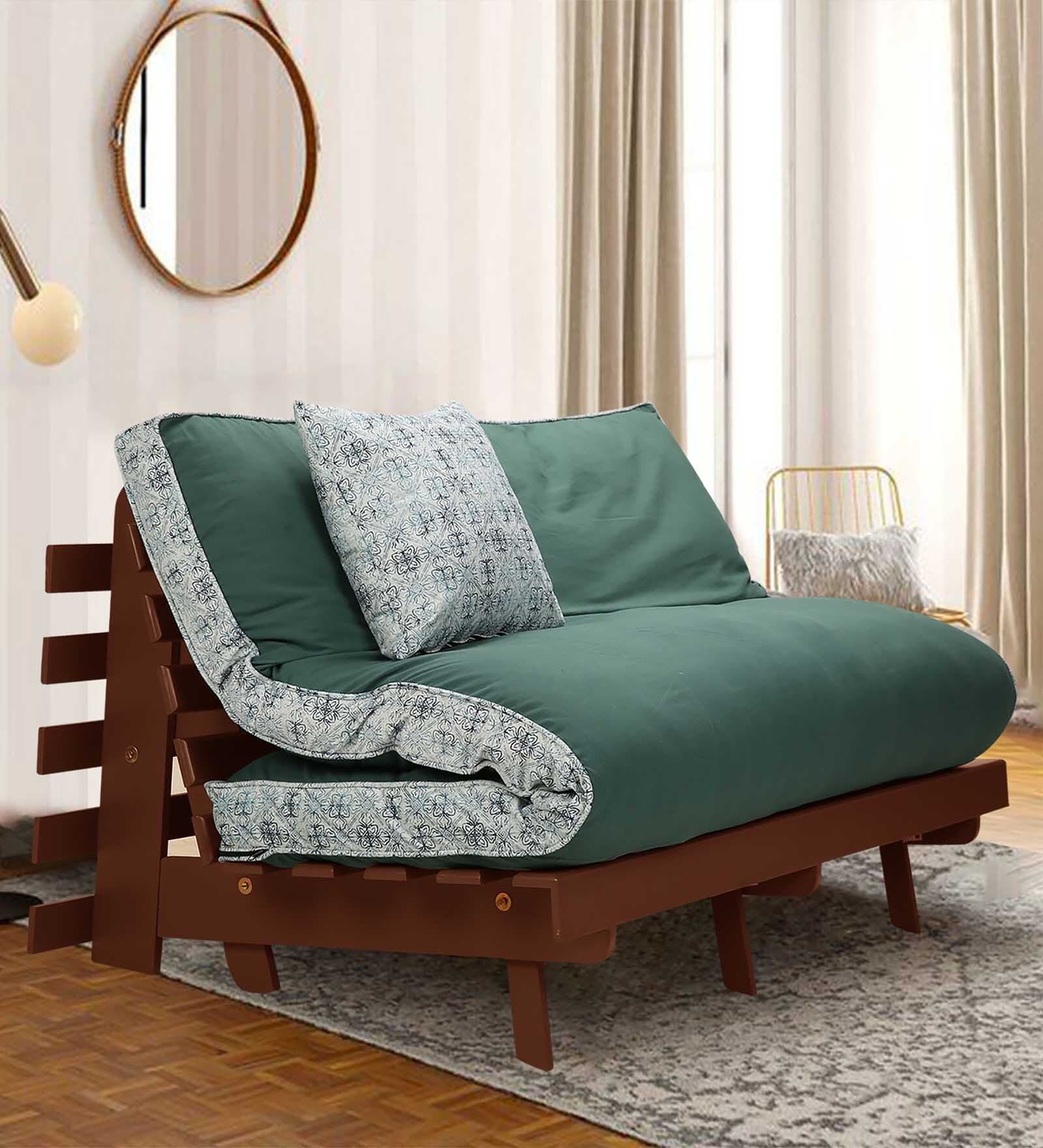 Buy Double Futon in Green Colour with Mattress at 39% OFF by ARRA ...