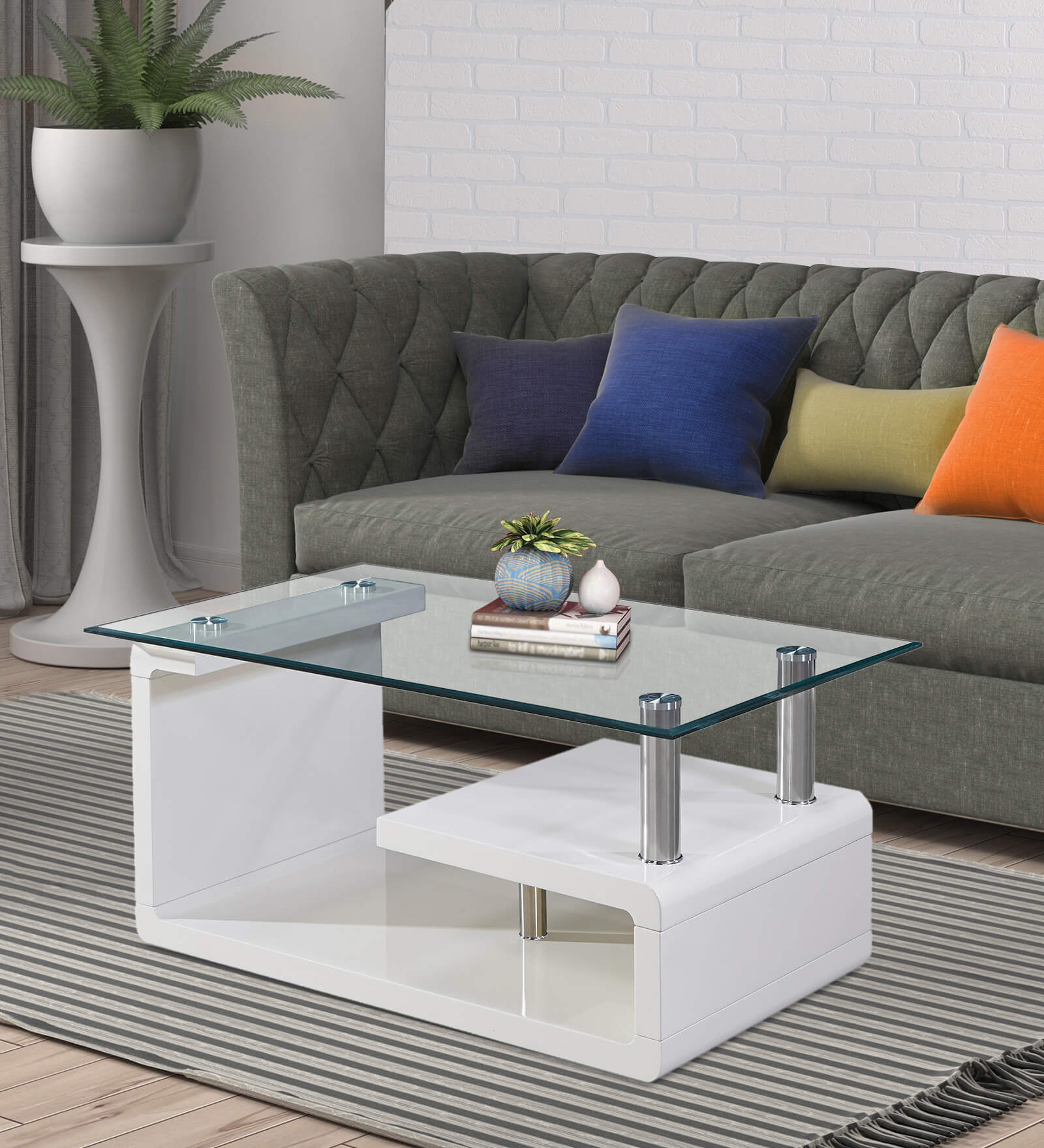 Buy Alexandria Coffee Table In White Colour at 10% OFF by SAYO | Pepperfry