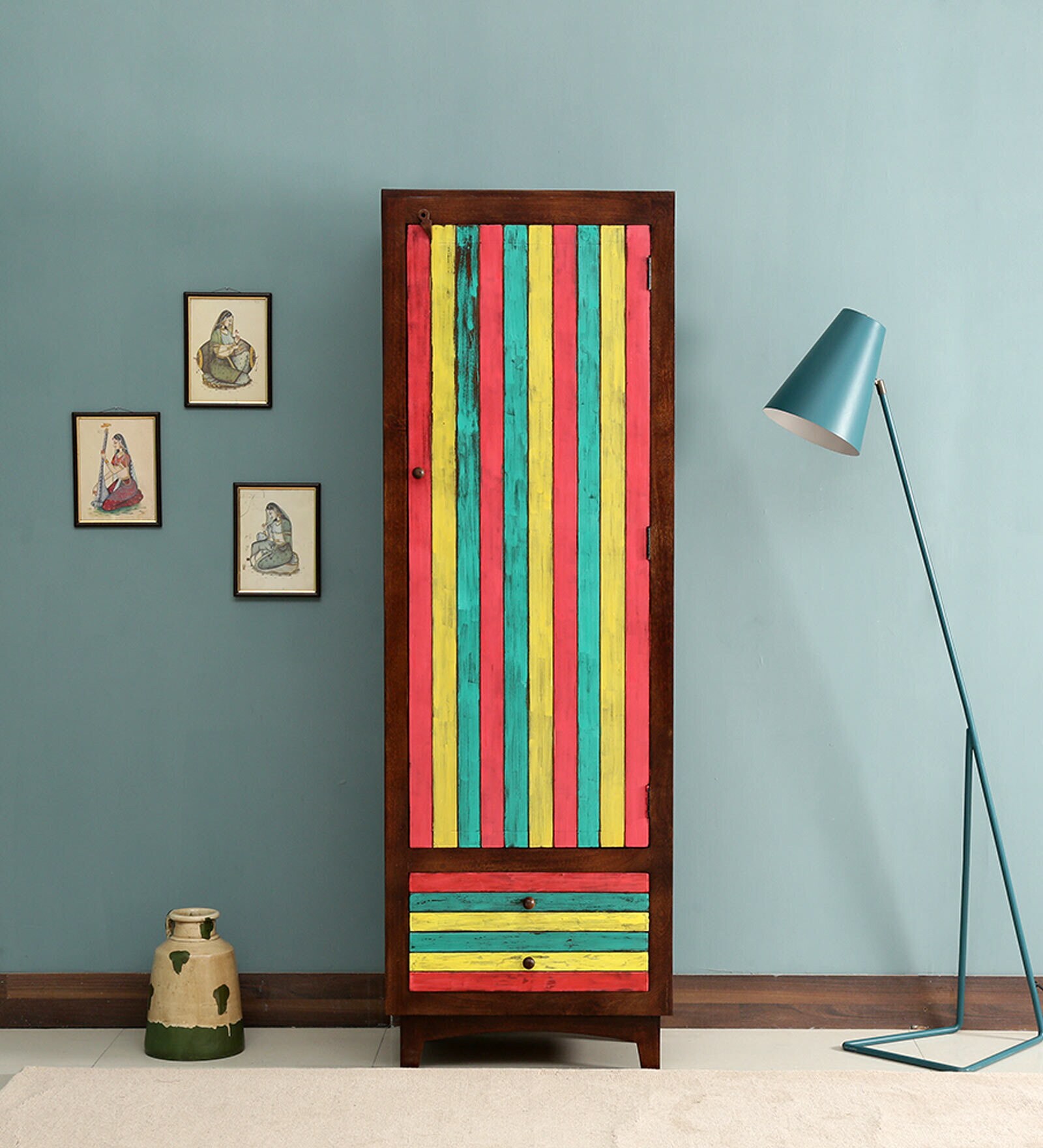 Buy Alfie Solid Wood Cabinet In Multi Colour at 10% OFF by Bohemiana ...