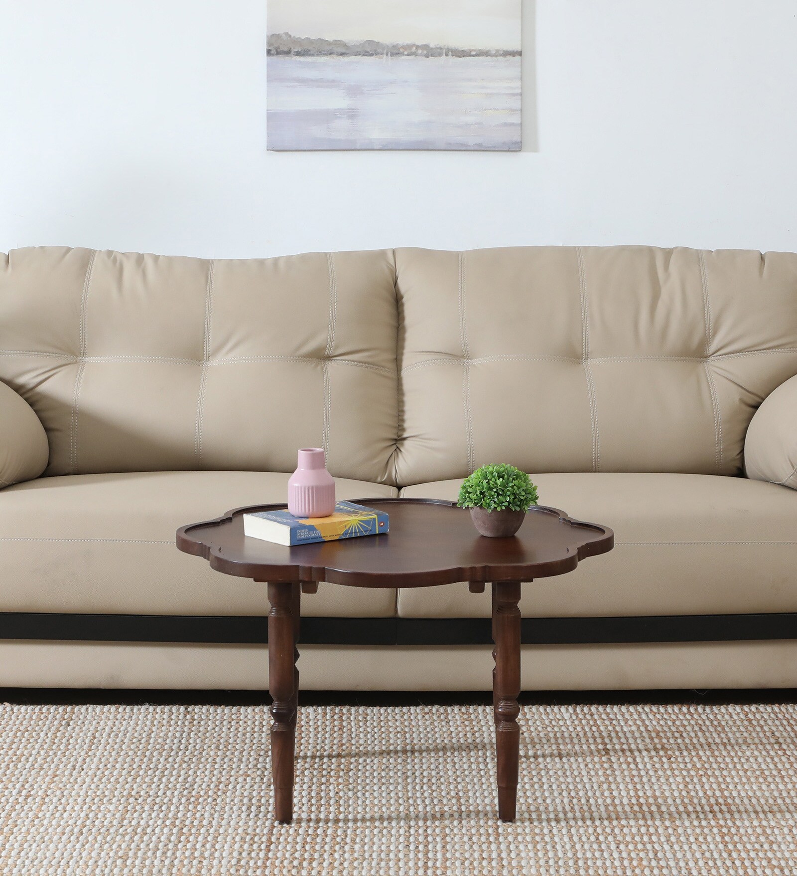 Buy Alice Solid Wood Centre Table in Walnut Finish by Corsica Designs ...