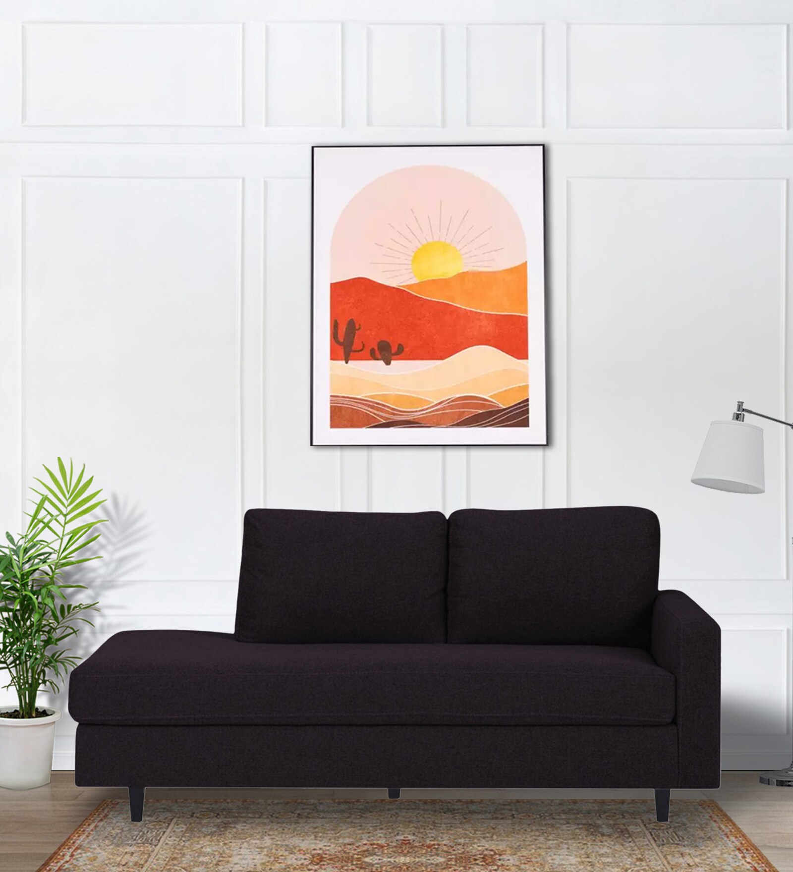 Buy Alitza LHS Fabric Chaise Lounger in Cara Brown Colour at 41% OFF by ...