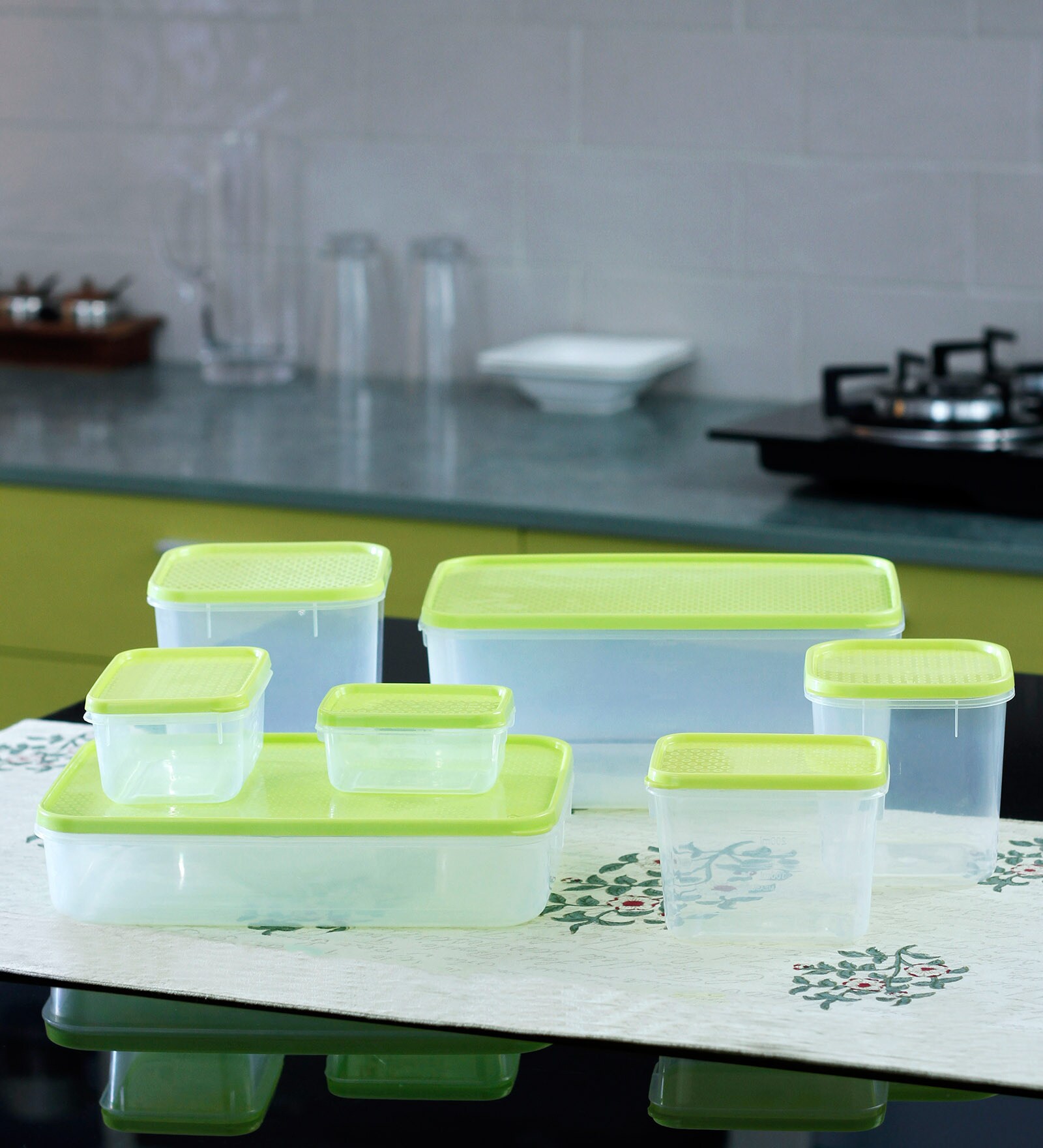 Buy All Time Green Plastic Polka Containers - Set of 11 at 66% OFF by ...