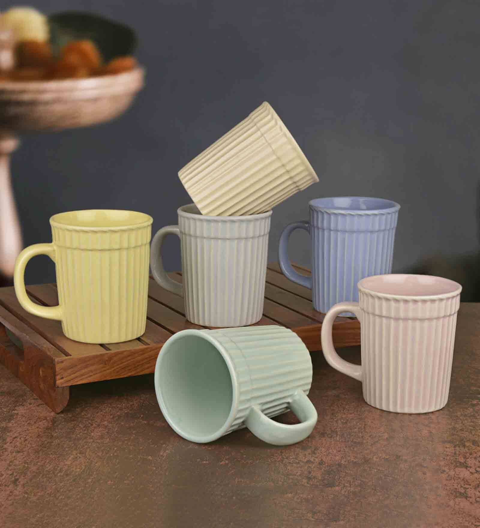 Buy Allan 300ml Multicolor (Set of 6) Ceramic Coffee Mug at 25% OFF by ...