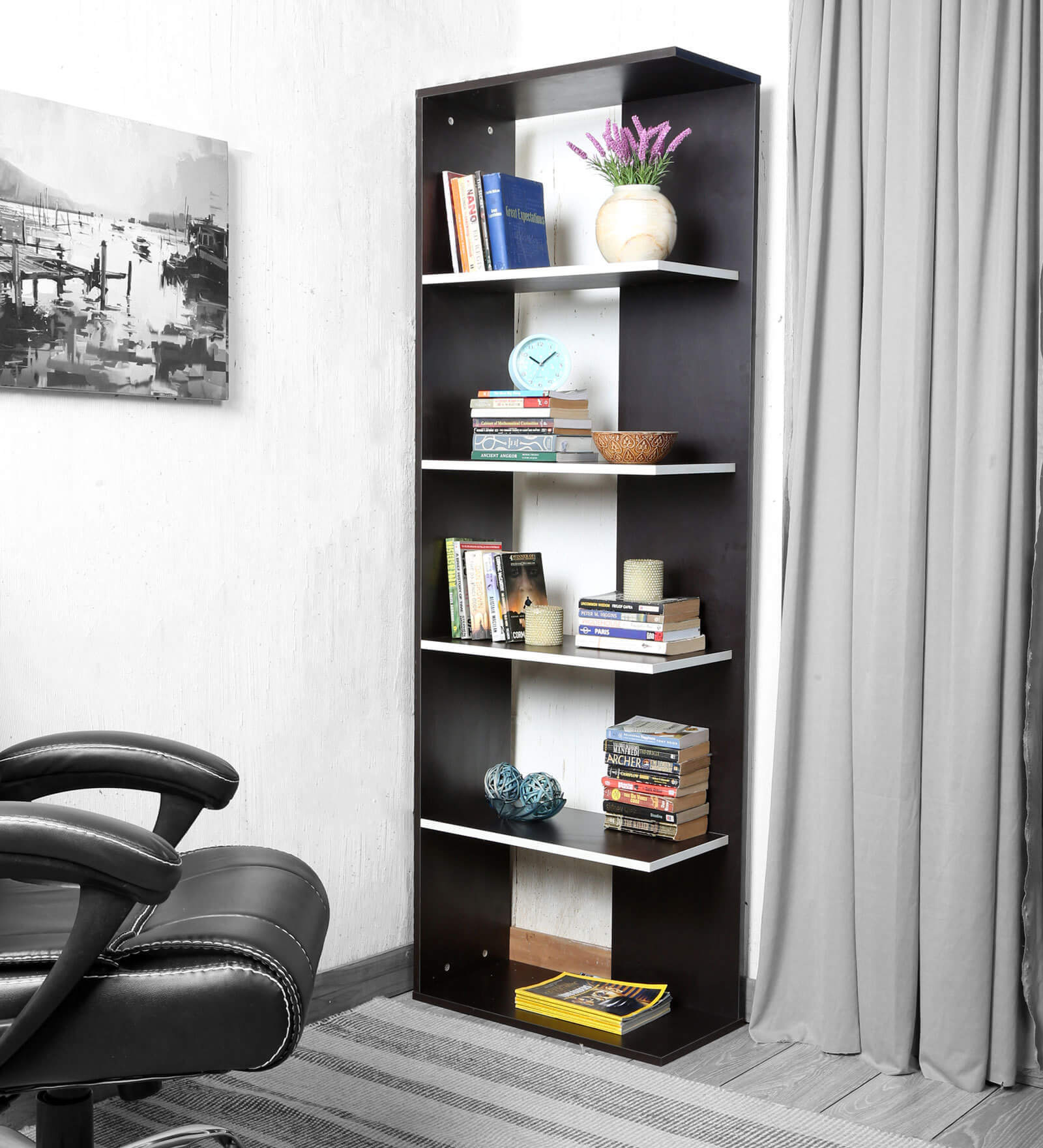 Buy Alpha Book Shelf in Wenge Finish by Home Wud at 38% OFF by Home Wud ...