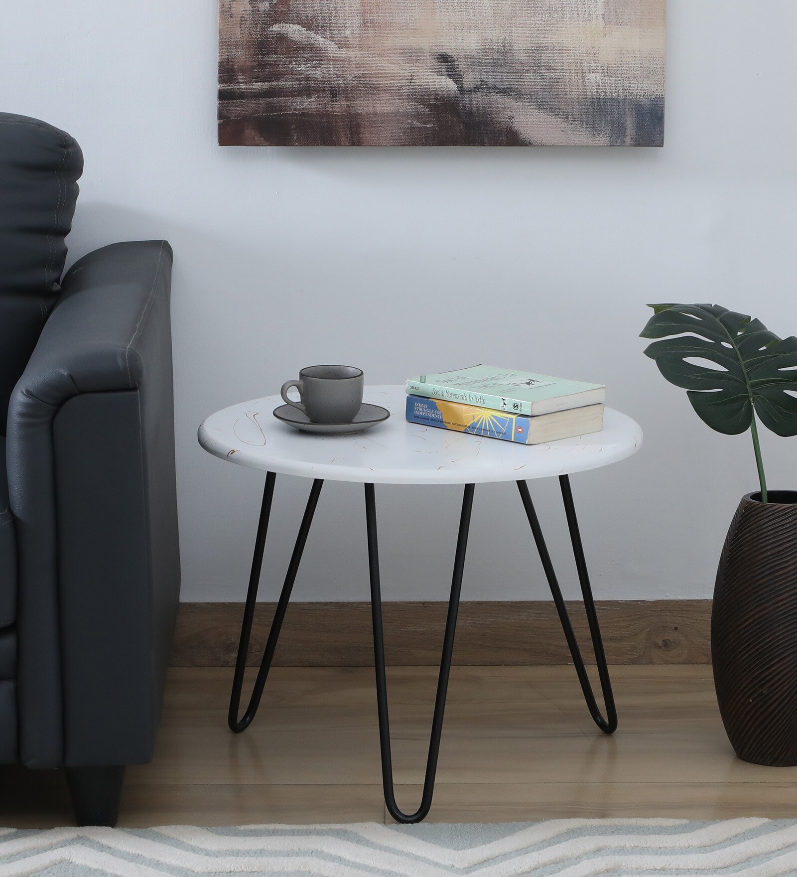 Buy Alpha Metal End Table in White Colour at 53% OFF by Flywood | Pepperfry