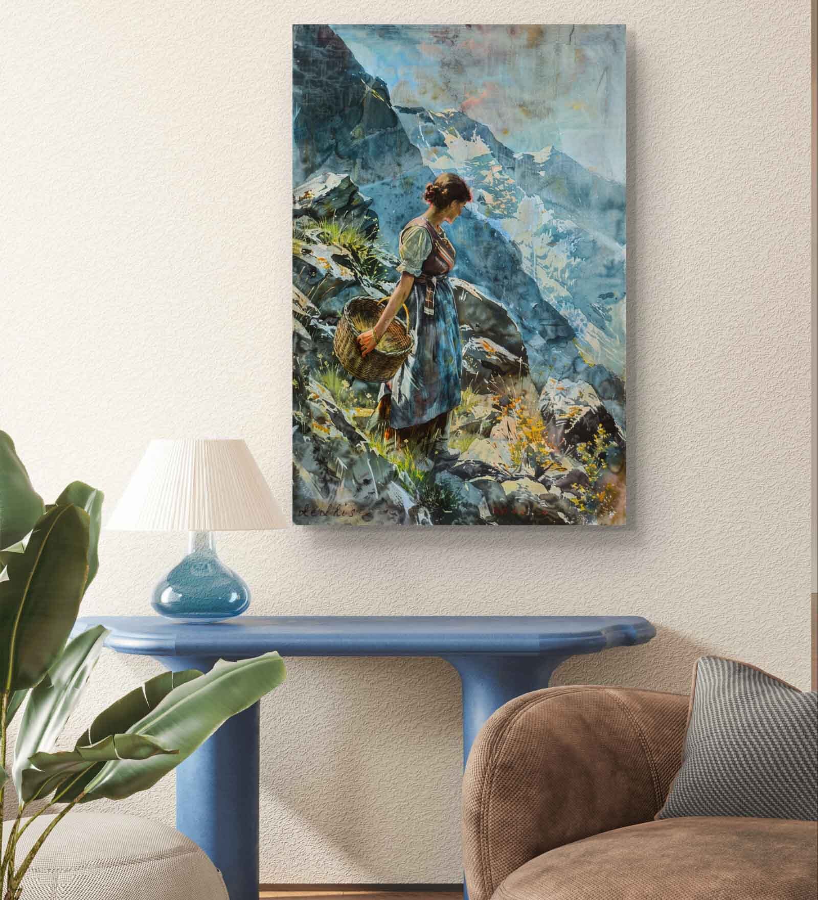 Buy Alpine Wander 16inx20in Gallery Wrap Canvas Painting for Living ...