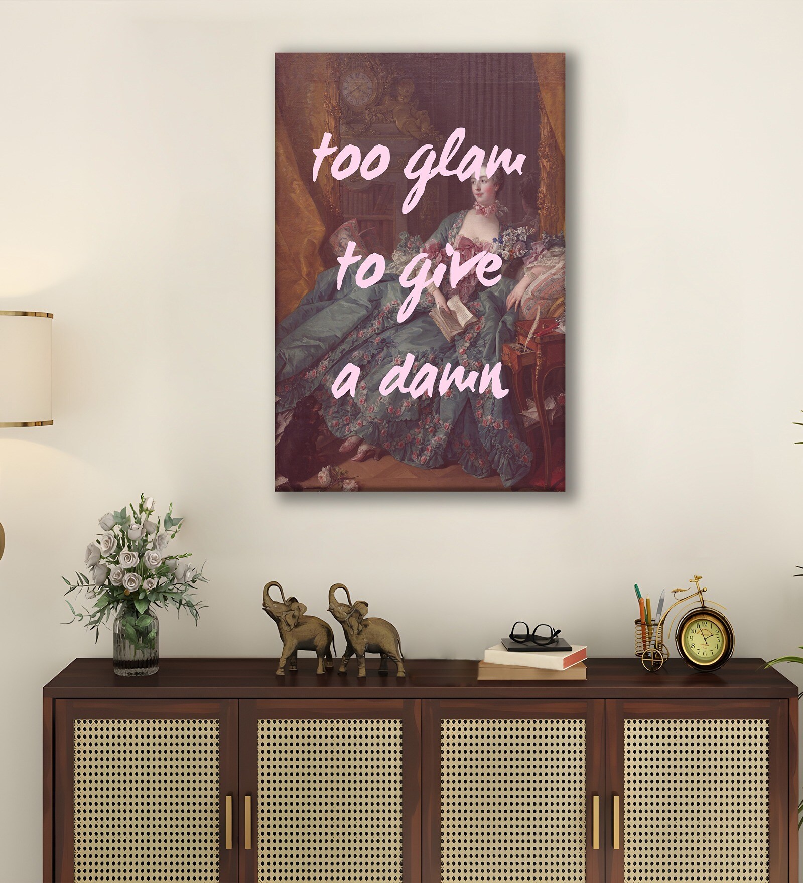 Buy 16 Inches Too Glam Canvas Stretched Wall Art Painting at 80% OFF by ...