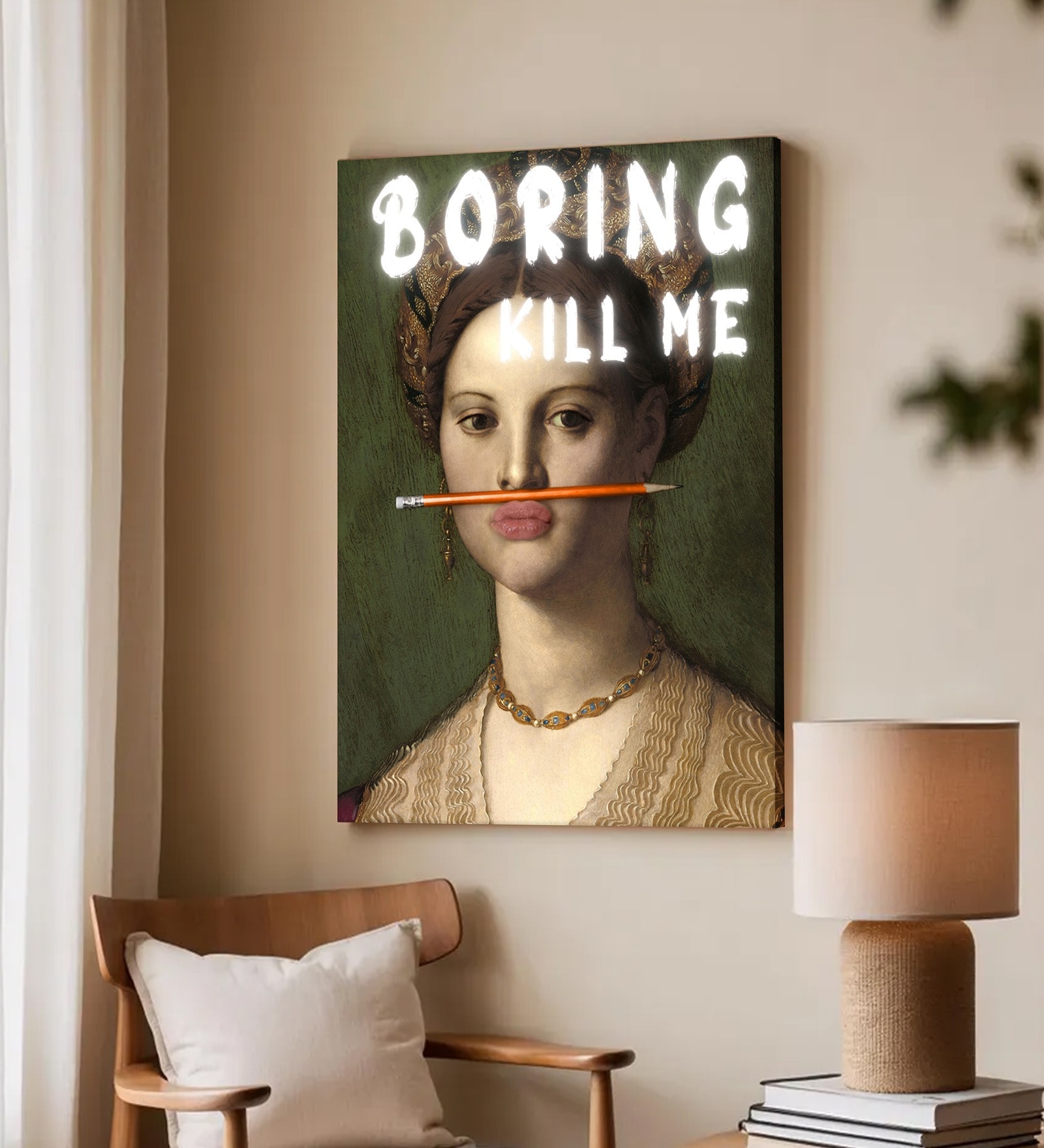 Buy 16 Inches Boring Canvas Stretched Wall Art Painting at 80% OFF by ...