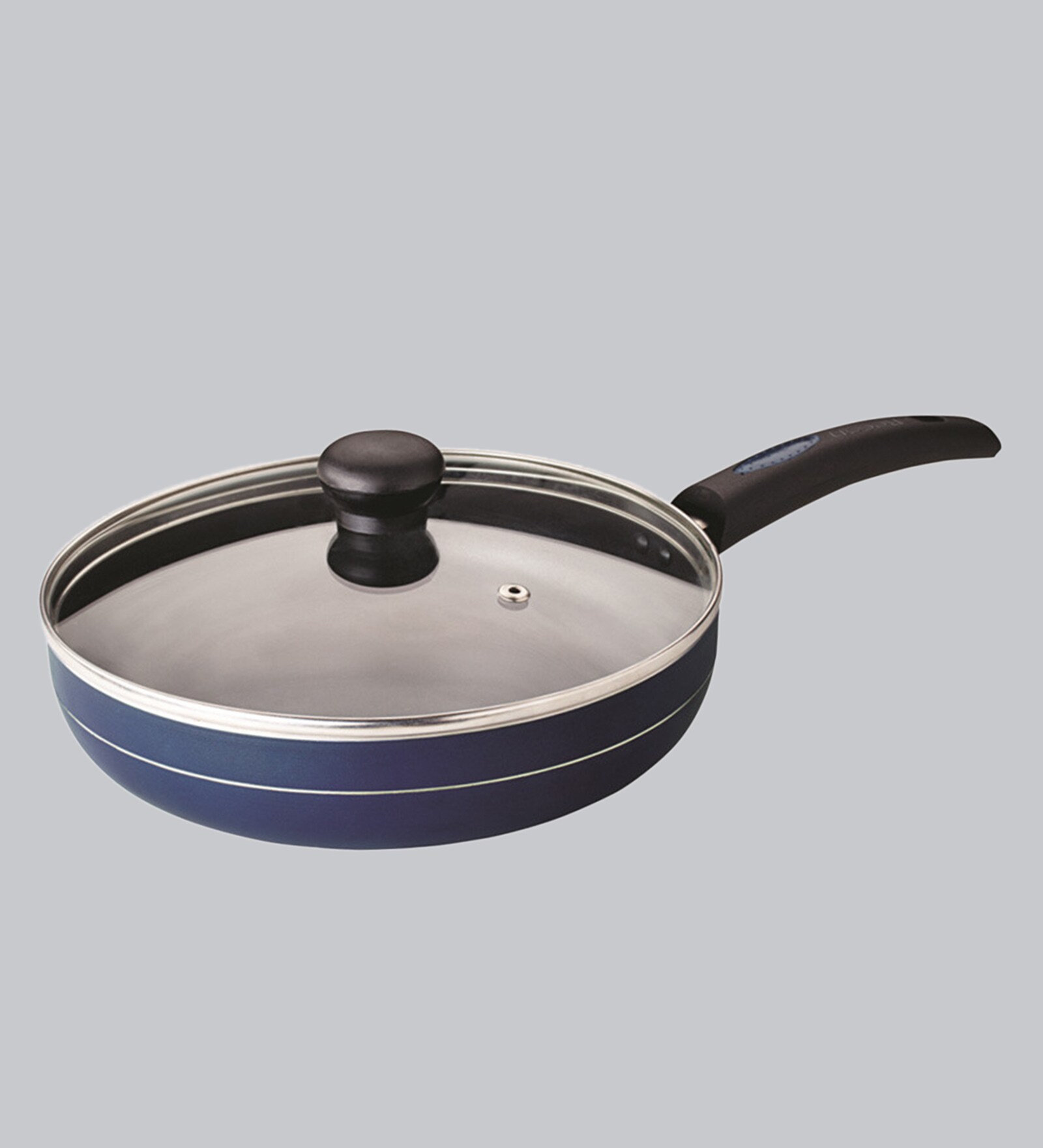 Buy Aluminium 8 Inch Masterchef Non Stick Fry Pan with Glass Lid by ...