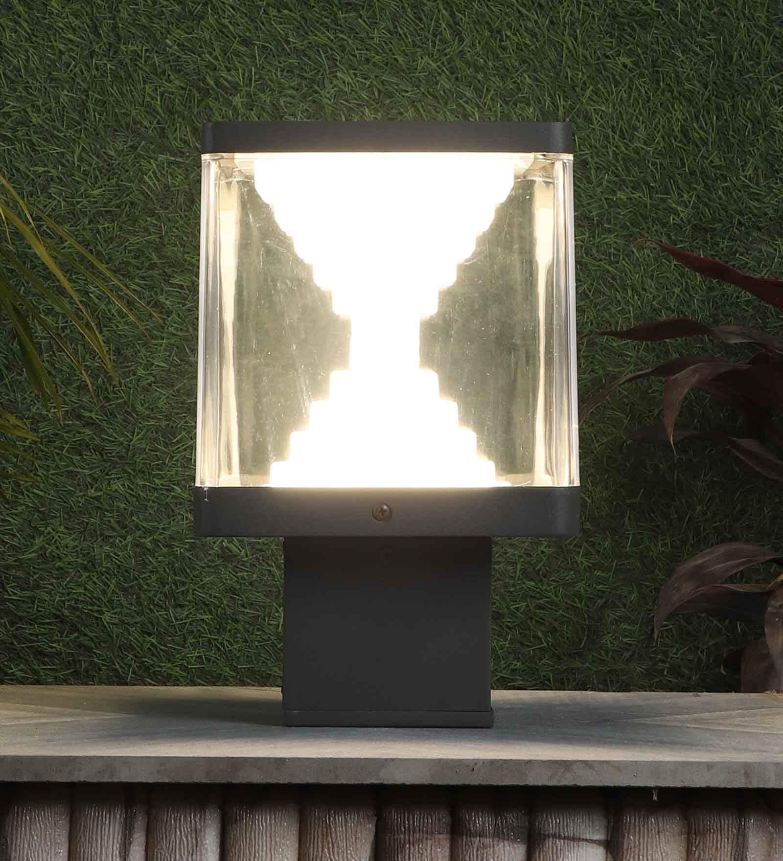 Buy Aluminium Grey 12 watt Square LED Gate Light (Warm White) at 16% ...