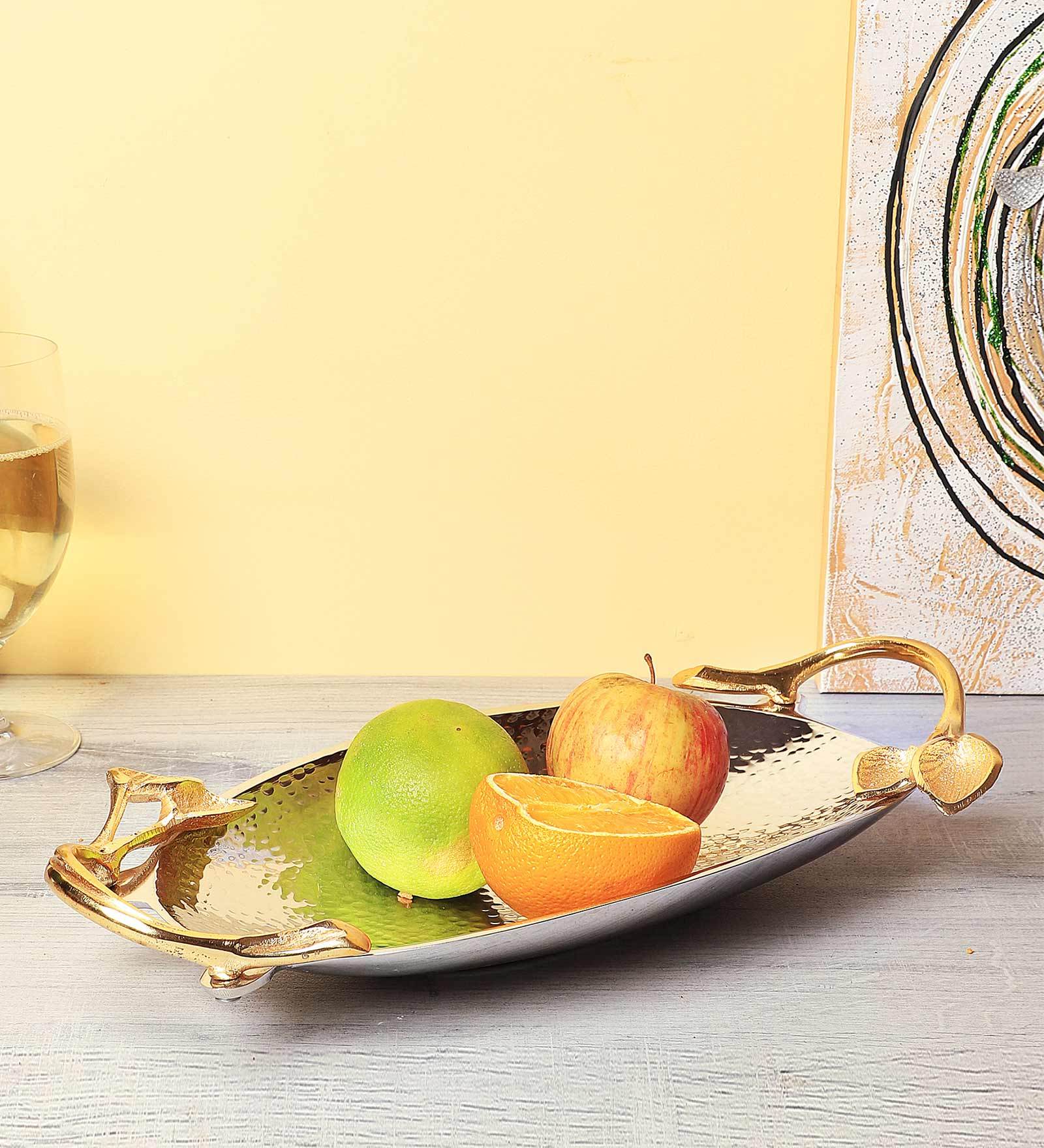 Buy Aluminium Oval Shape Platter with Nickel Coating By Rishan ...