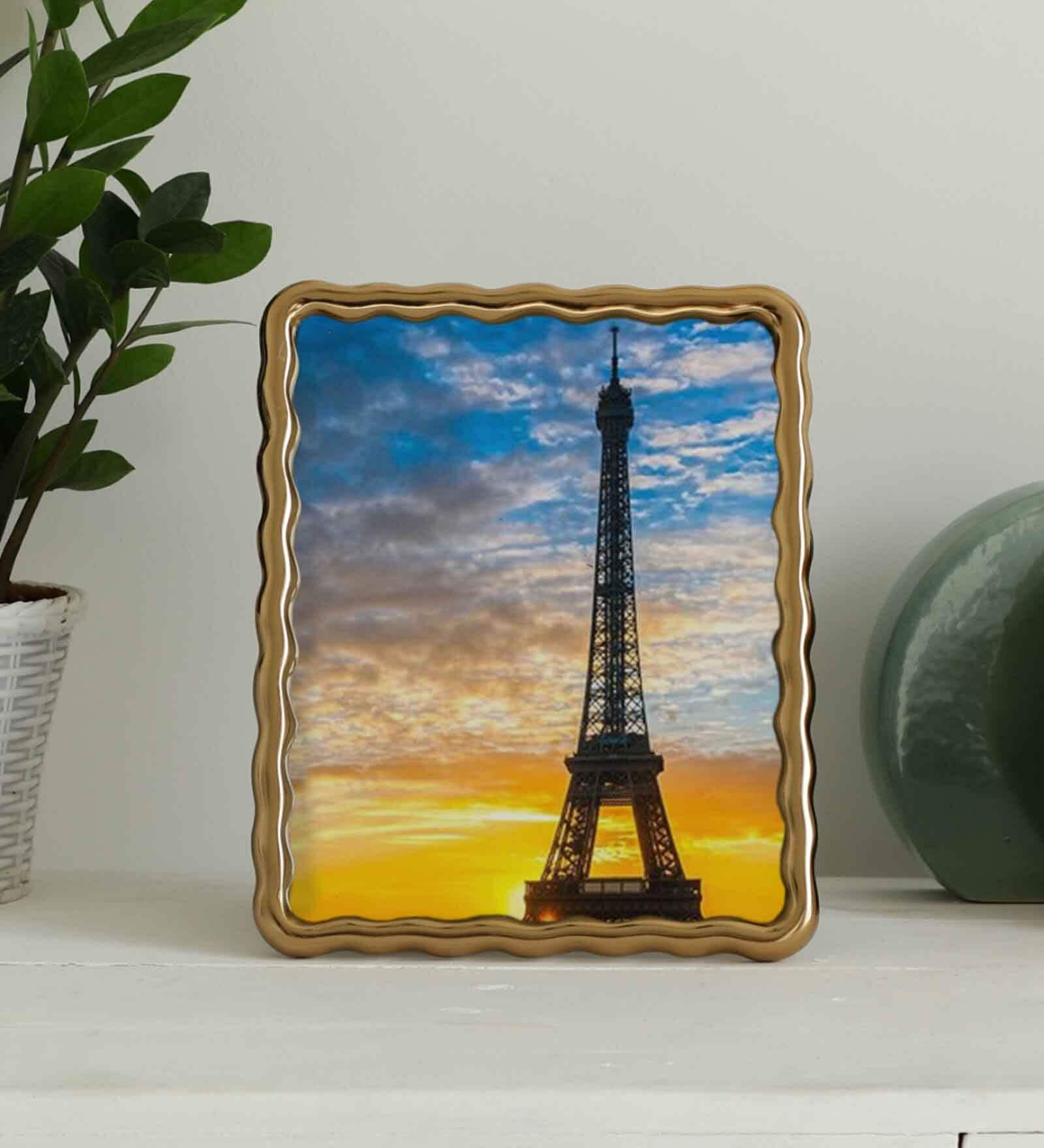 Buy Aluminium Ripple Photo Frame Gold Old Large Size at 21% OFF by De ...