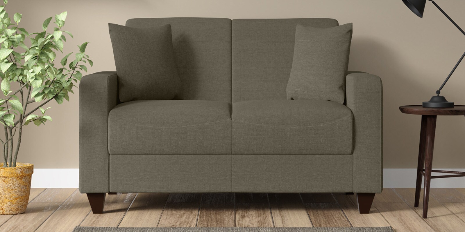 Buy Alba 2 Seater Sofa in Sandy Brown Colour - CasaCraft at 4% OFF by ...