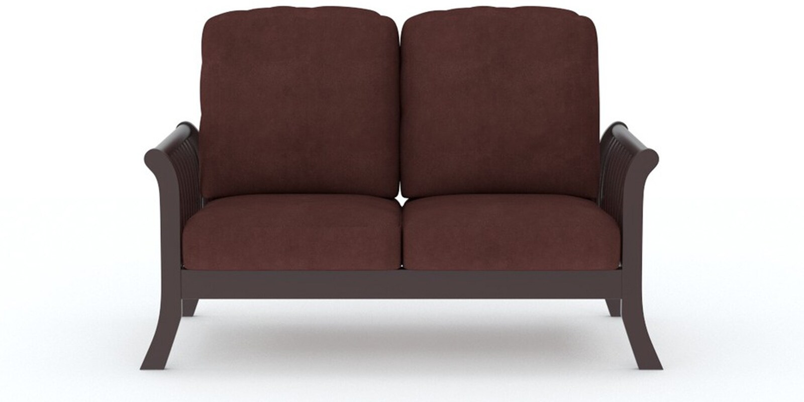Buy Alborg Two Seater Sofa in Brown Colour by Tezerac Online - 2 Seater ...