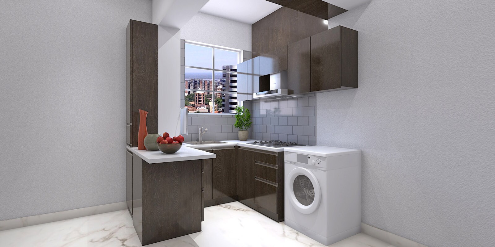 Buy Alex U Shaped Modular Kitchen Designed in MDF at 15% OFF by ...