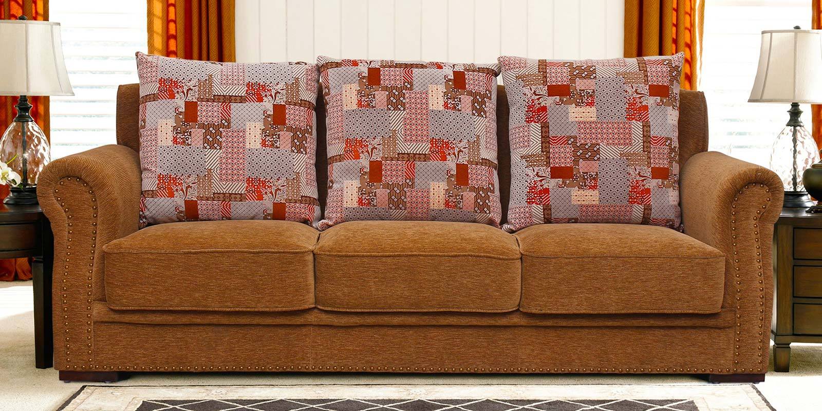 Buy Alton Three Seater Sofa in Light Brown Colour by Peachtree Online ...