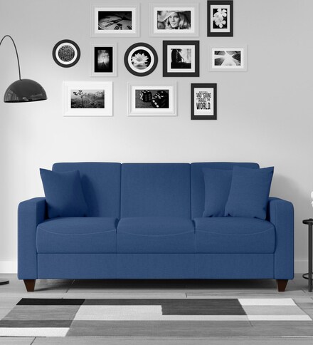 Buy Alba Fabric 2 Seater Sofa In Denim Blue Colour By Woodsworth Online ...