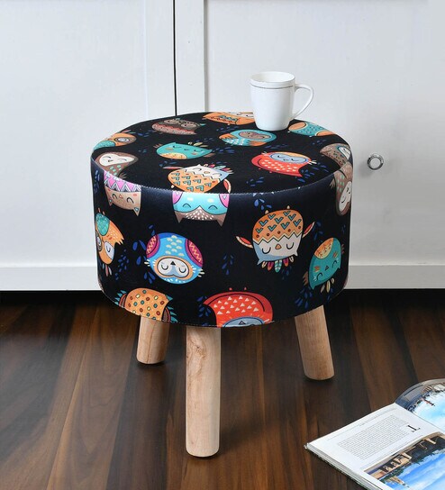Buy Owl Fabric Seating Stool in Multi Colour at 29% OFF by Riance ...