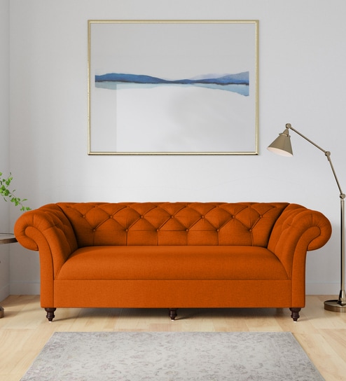 Rust Coloured Sofa | Baci Living Room