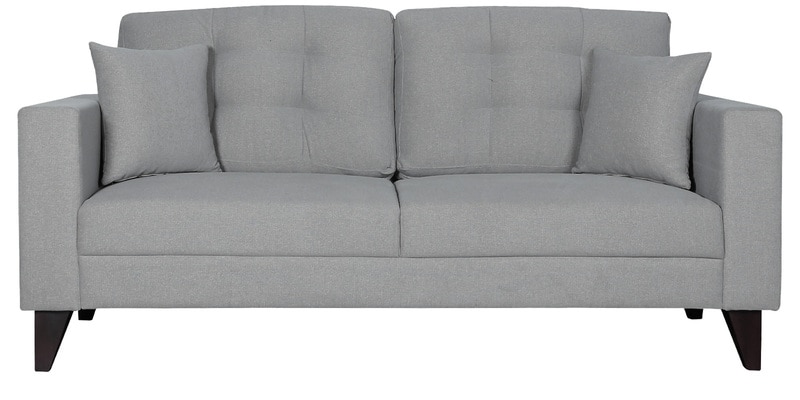 Buy Alfredo Fabric 3 Seater Sofa In Ash Grey Colour by CasaCraft Online ...