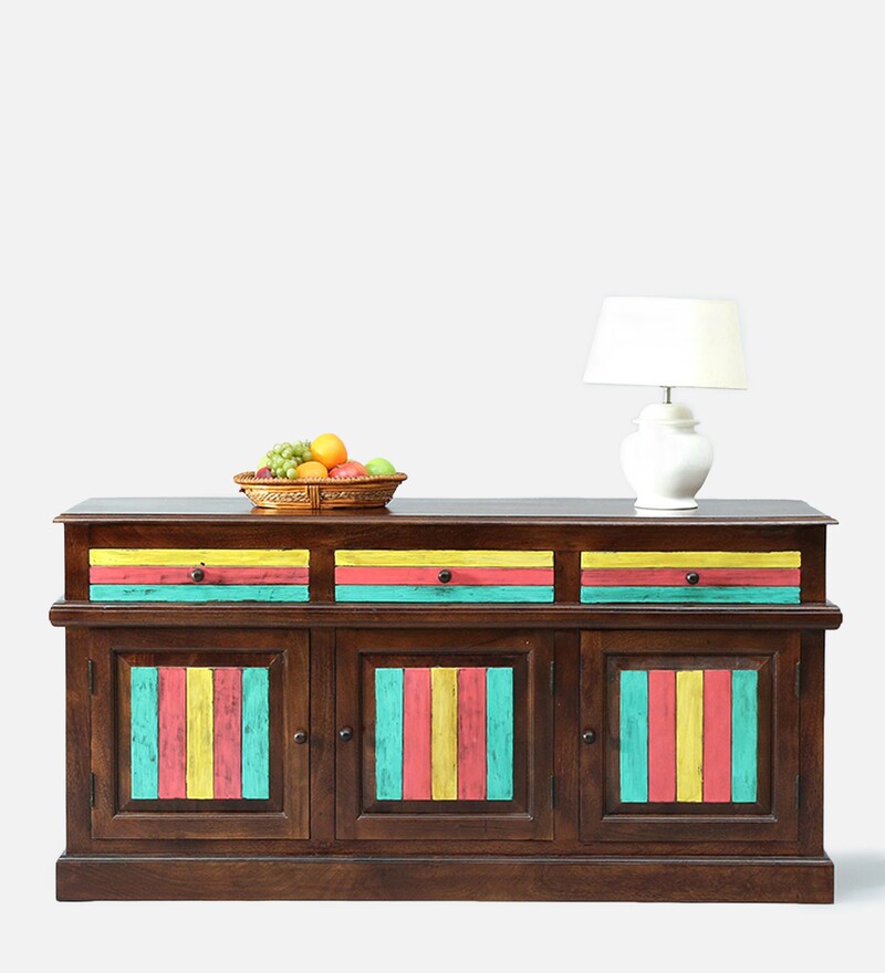 Buy Alfie Solid Wood Sideboard In Multi-Colour By Bohemiana Online ...
