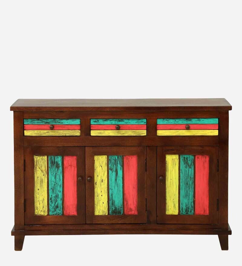Buy Alfie Solid Wood Sideboard In Multi-Colour By Bohemiana Online ...