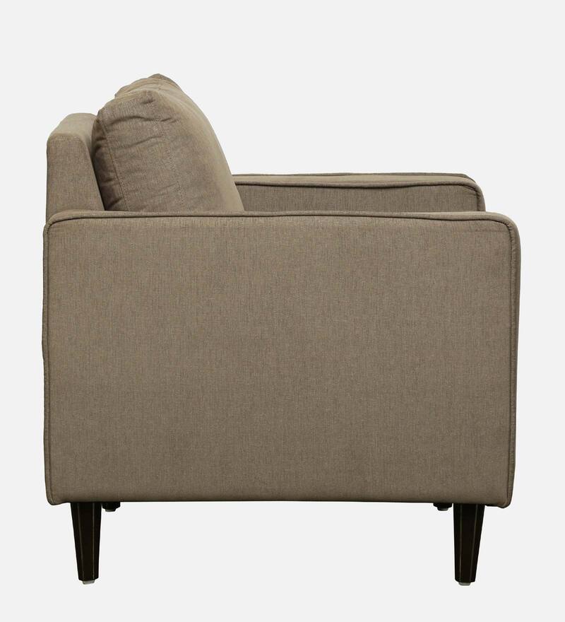 Buy Allison Fabric 1 Seater Sofa In Sandy Brown Colour By Casacraft ...
