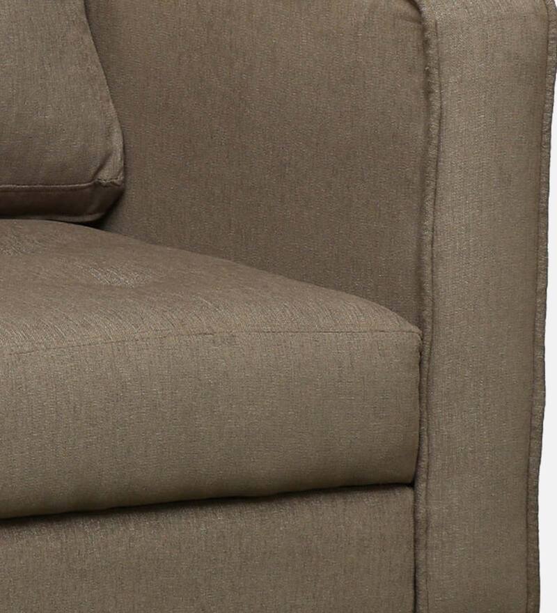 Buy Allison Fabric 1 Seater Sofa In Sandy Brown Colour By Casacraft ...